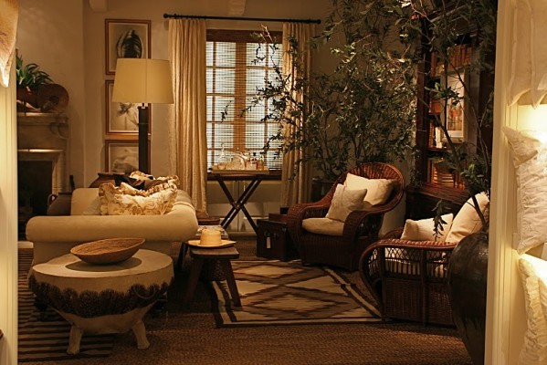 Decoration coloniale salon