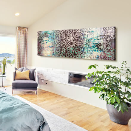 Tableau en verre decoration salon