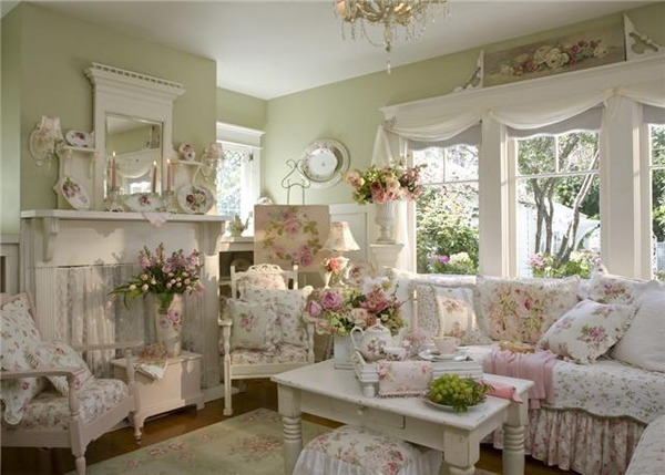 Décoration salon fleuri