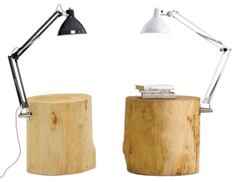 Table de chevet avec lampe intégrée - Design en image